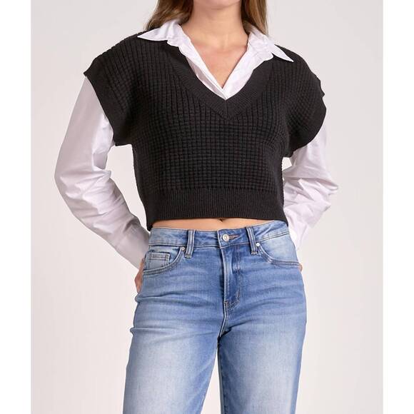 Elan | Sweaters | New Elan Gianna Sweater Top In Black | Poshmark